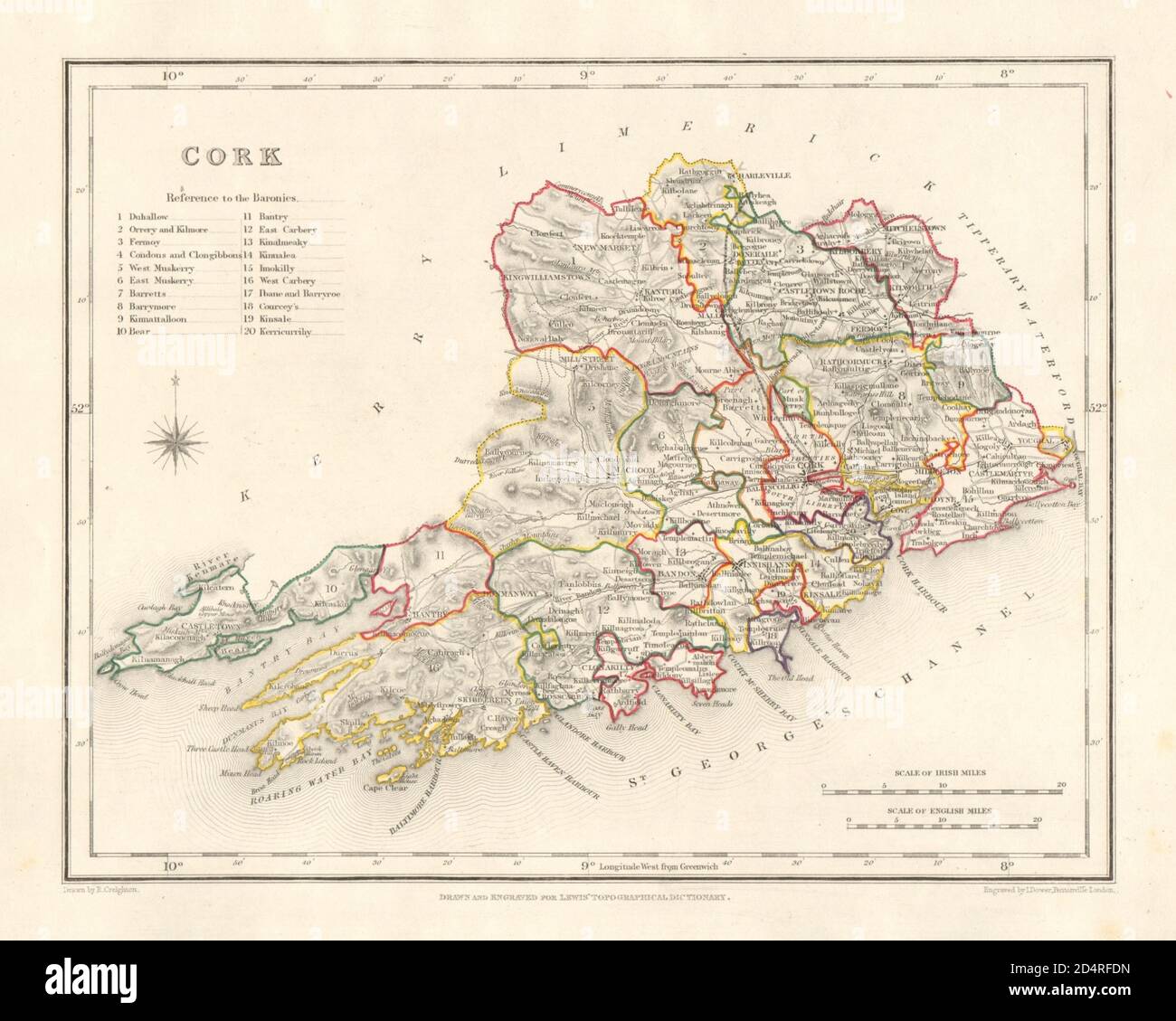 Antique map of cork hi-res stock photography and images - Alamy