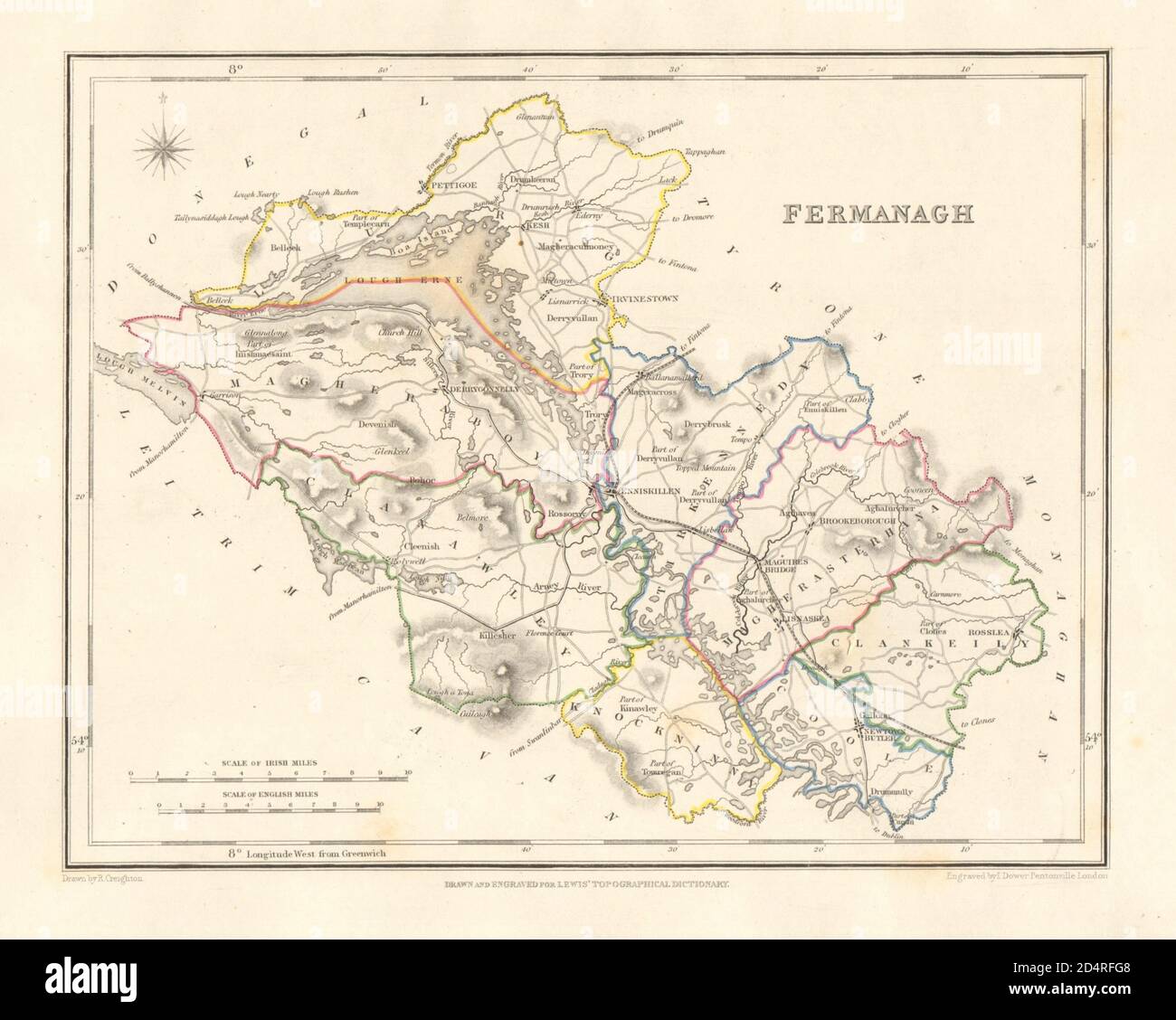 County fermanagh map hi-res stock photography and images - Alamy
