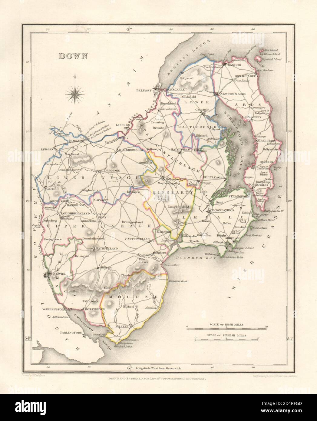 Creighton county down map hi-res stock photography and images - Alamy