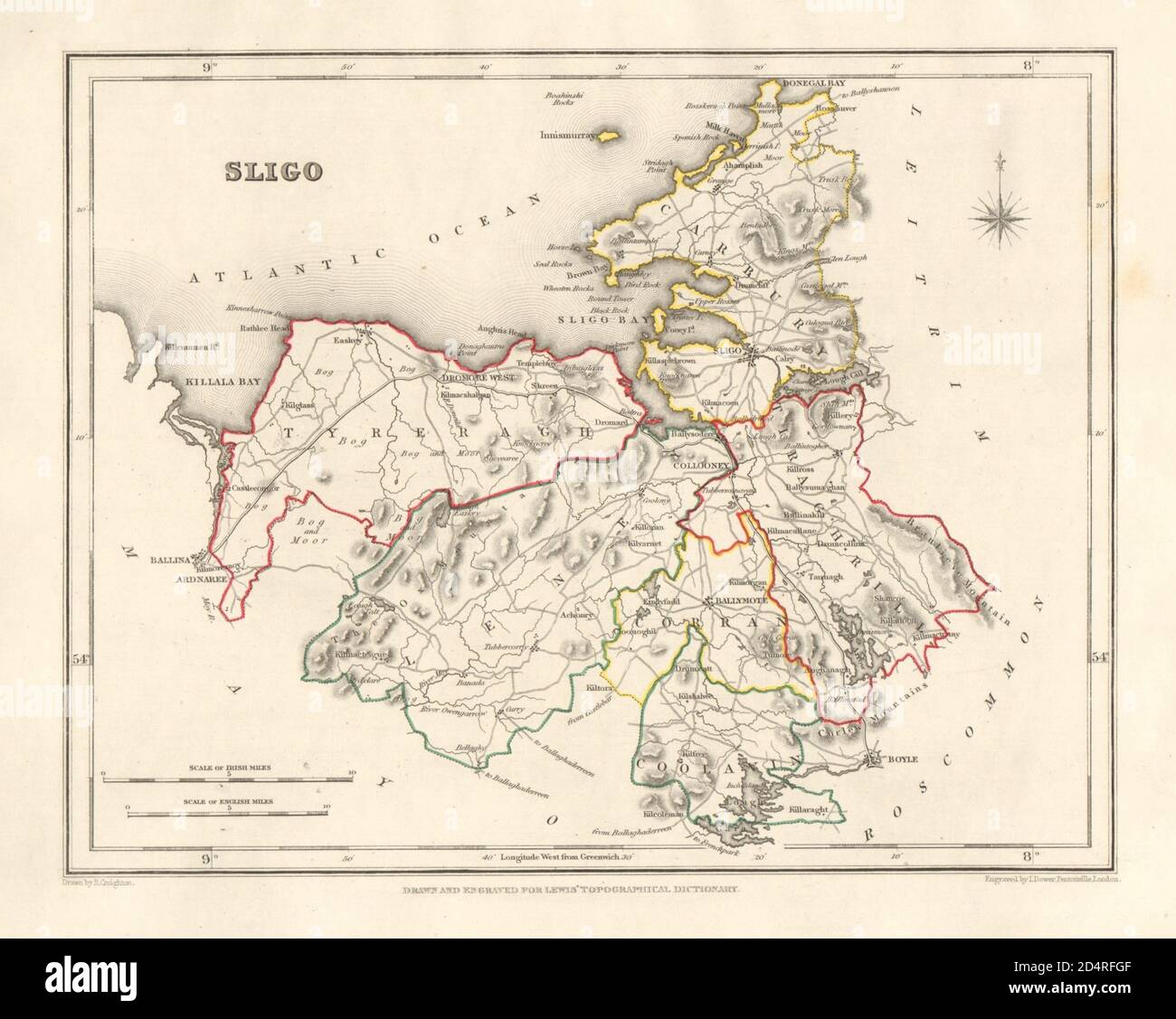 Sligo outline map hi-res stock photography and images - Alamy