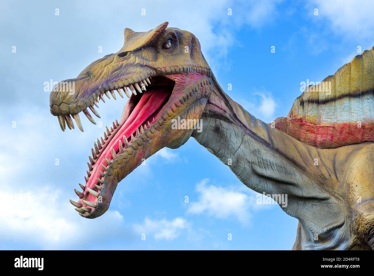 Spinosaurus Dinosaur Model at Wingham Wildlife Park, Kent, England ...