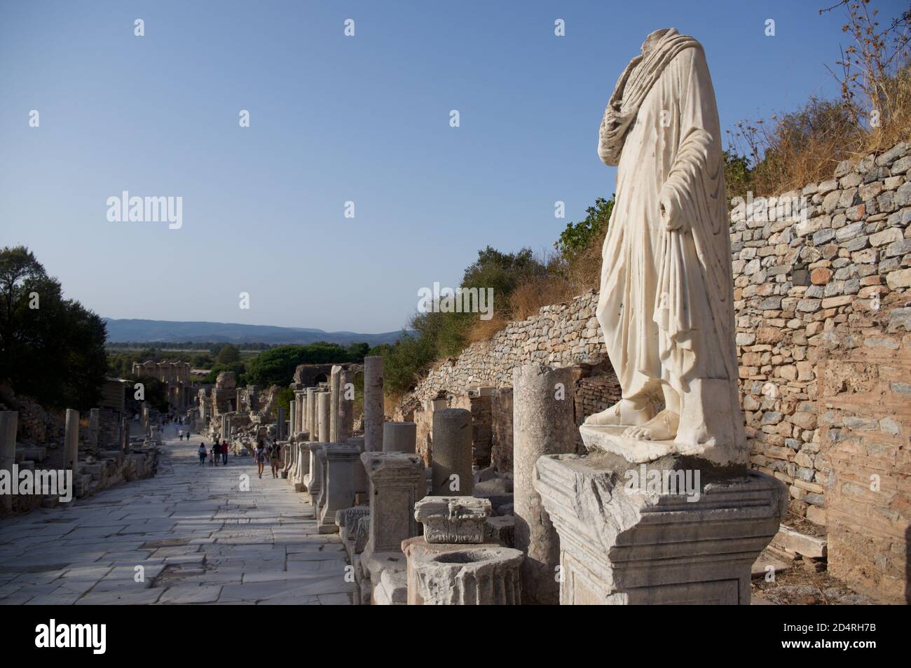 Statue on Curetes Street, Ephesus, TUrkey Stock Photo - Alamy