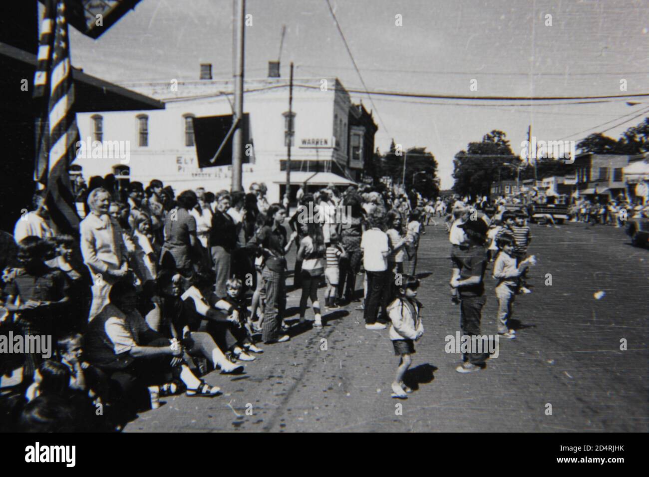 Fine 1970s vintage black and white photography of the hustle and bustle ...