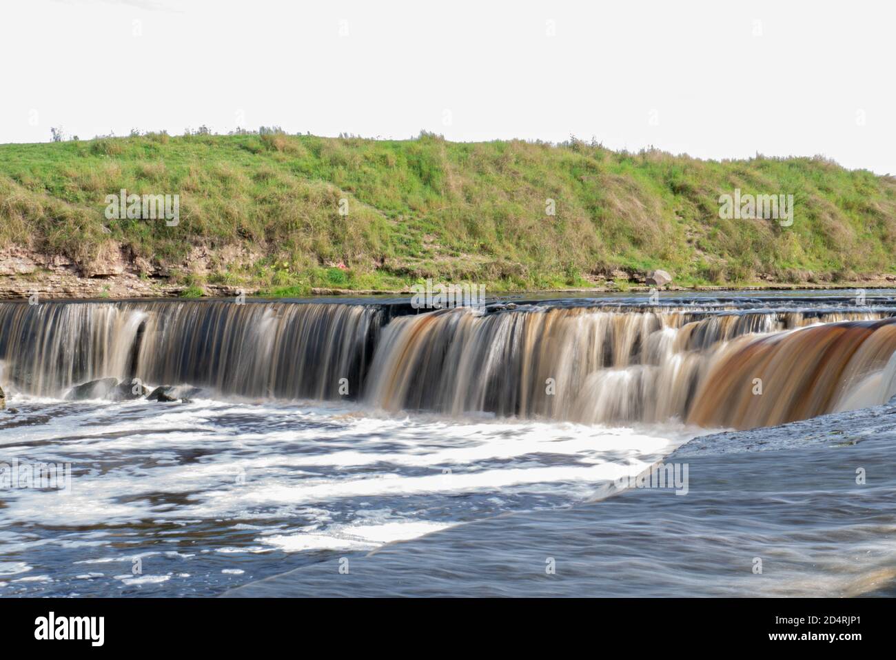 Waterfall, water flowing from the river falls down Stock Photo - Alamy
