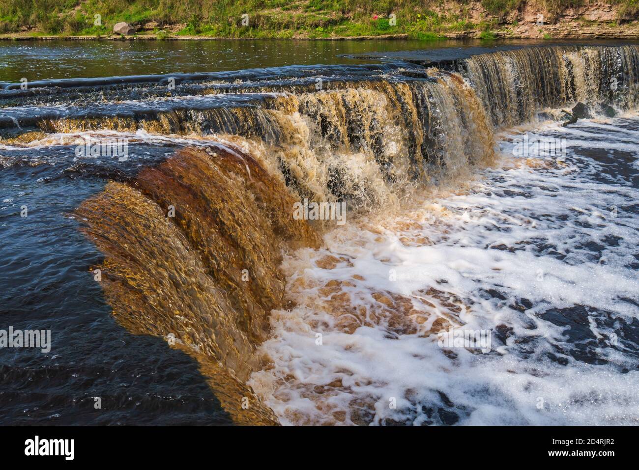 Waterfall, water flowing from the river falls down Stock Photo - Alamy