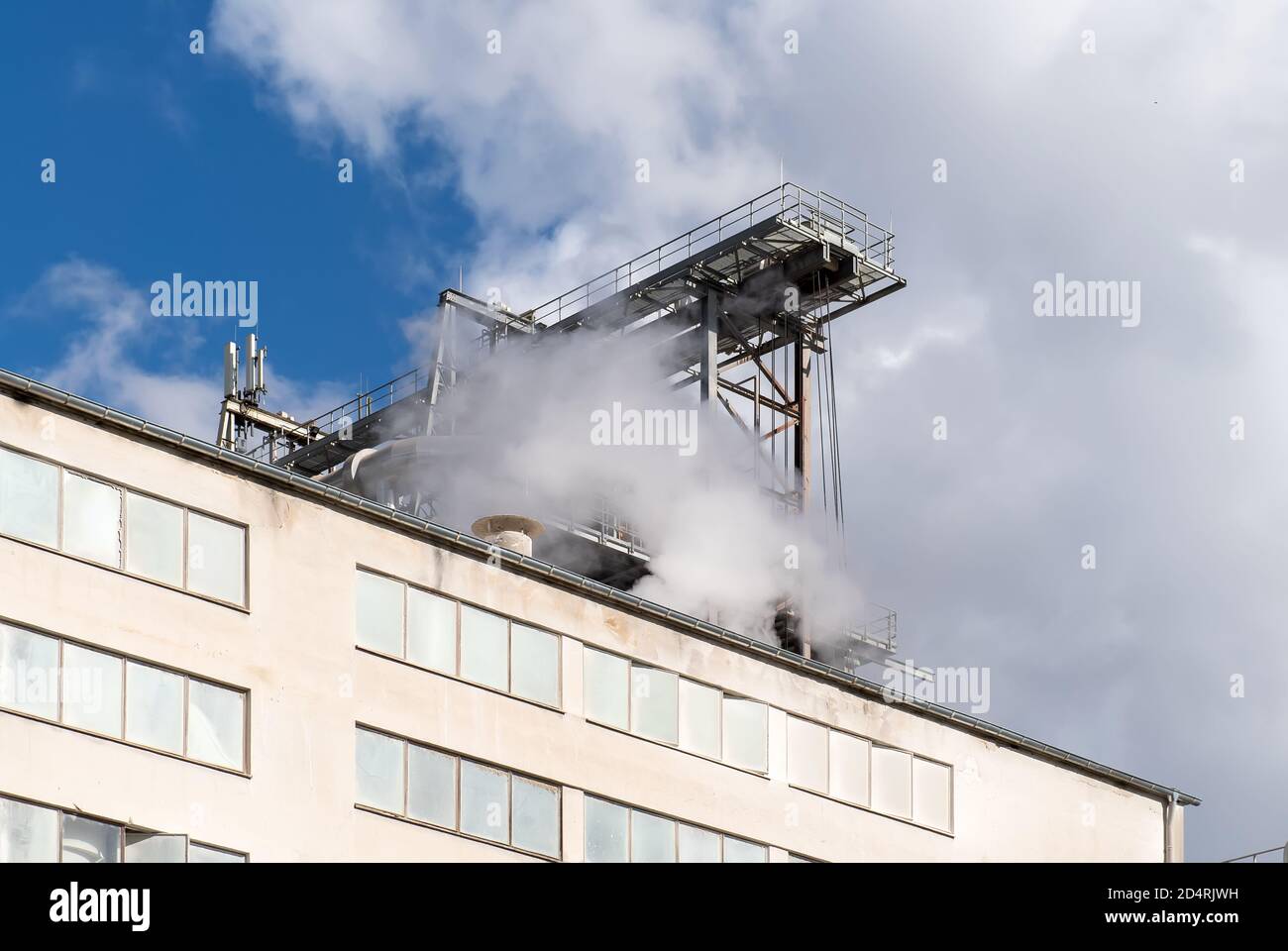 Exterior view of a lime factory Stock Photo - Alamy