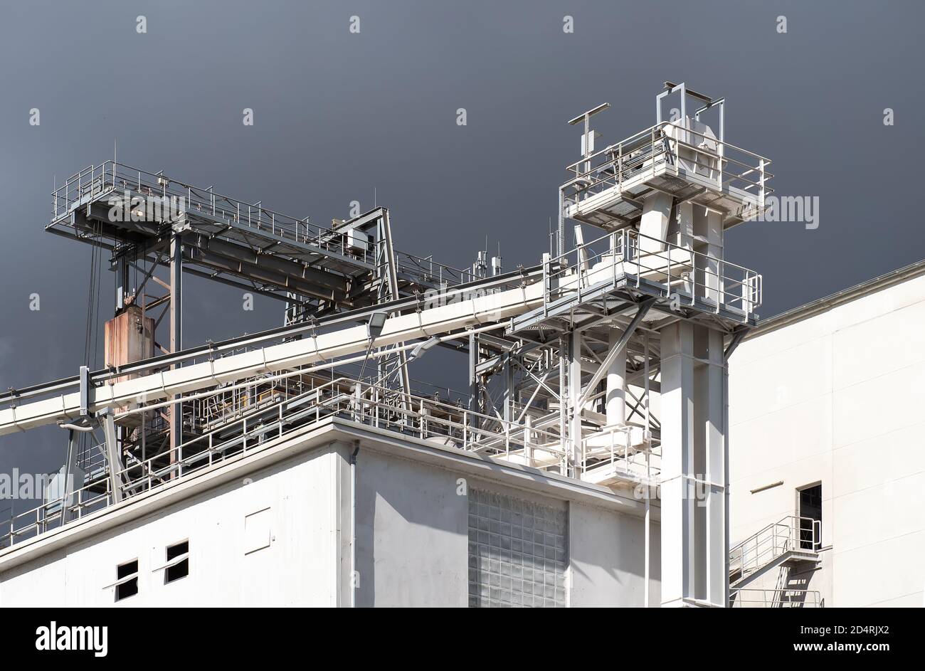 Exterior view of a lime factory Stock Photo - Alamy