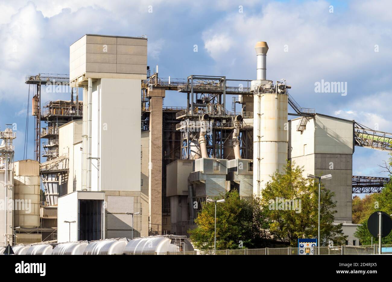 Exterior view of a lime factory Stock Photo - Alamy