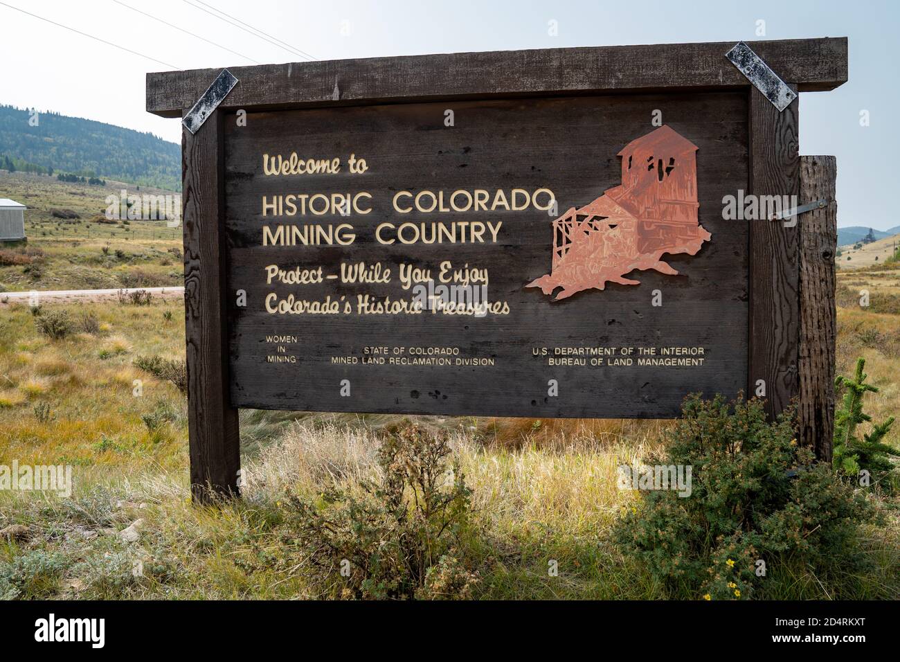 Victor, Colorado - September 17, 2020: Sign for Historic Colorado ... Victor, Colorado - September 17, 2020: Sign for Historic Colorado ...