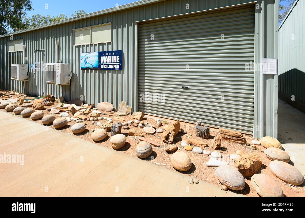Marine Fossils display at the Boulia Heritage Complex, Boulia ...