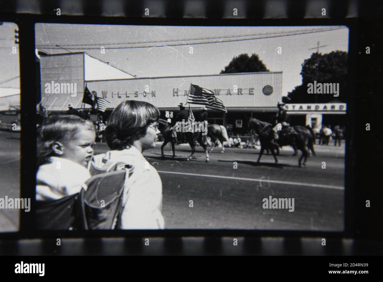 Fine 1970s vintage black and white photography of a Fourth of July ...