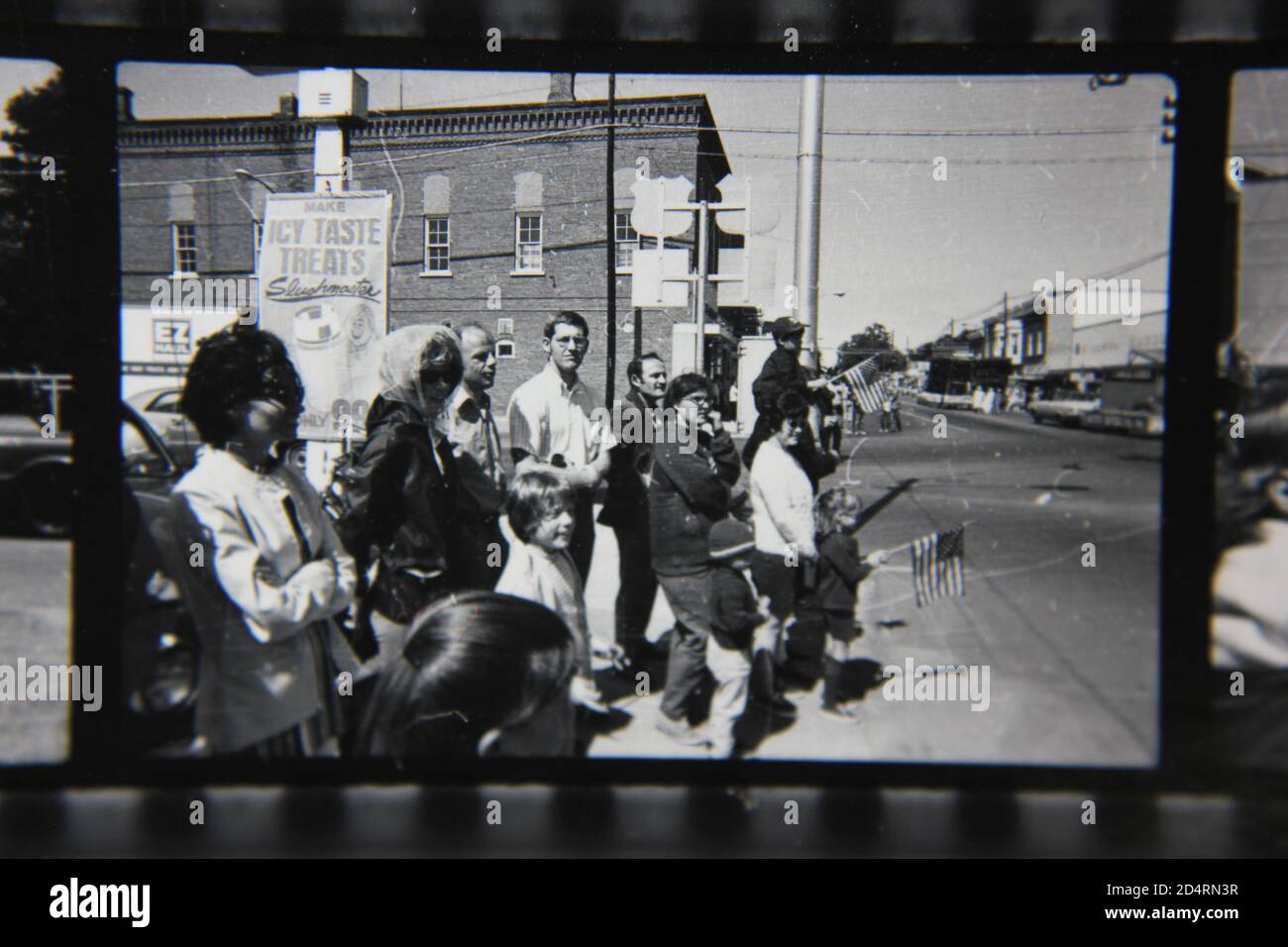 Fine 1970s vintage black and white photography of a Fourth of July ...