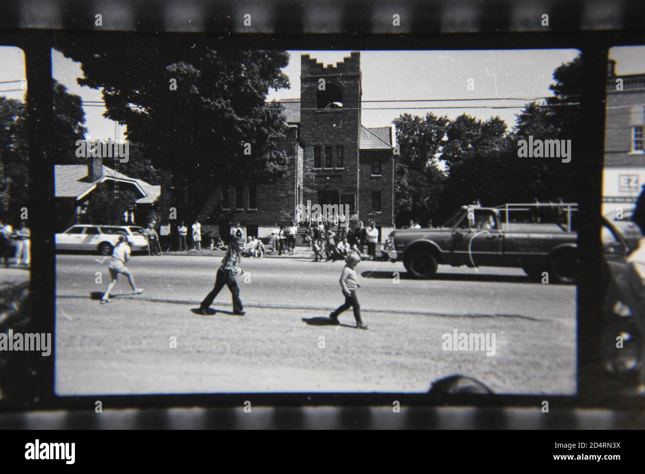 Fine 1970s vintage black and white photography of a Fourth of July ...