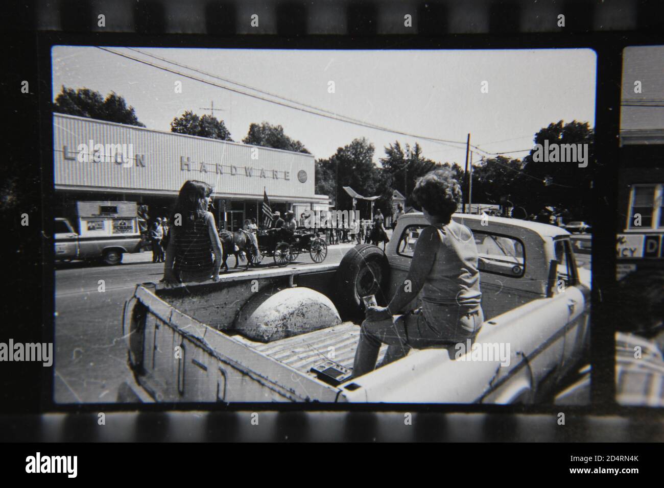 Fine 1970s vintage black and white photography of a Fourth of July ...