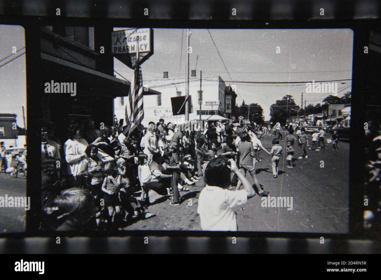 Fine 1970s vintage black and white photography of a Fourth of July ...