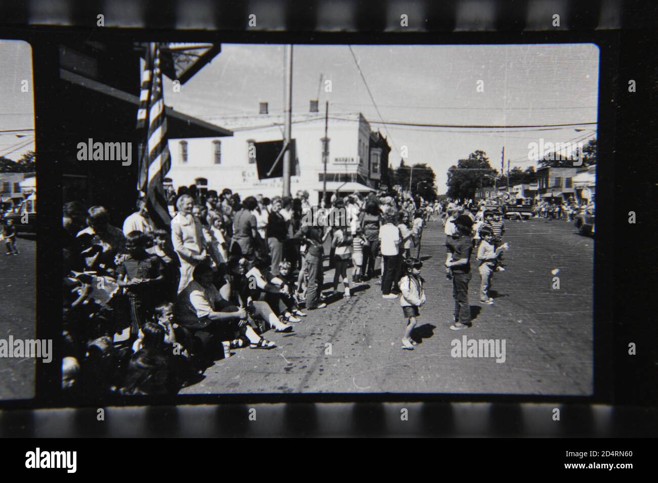 Fine 1970s vintage black and white photography of a Fourth of July ...