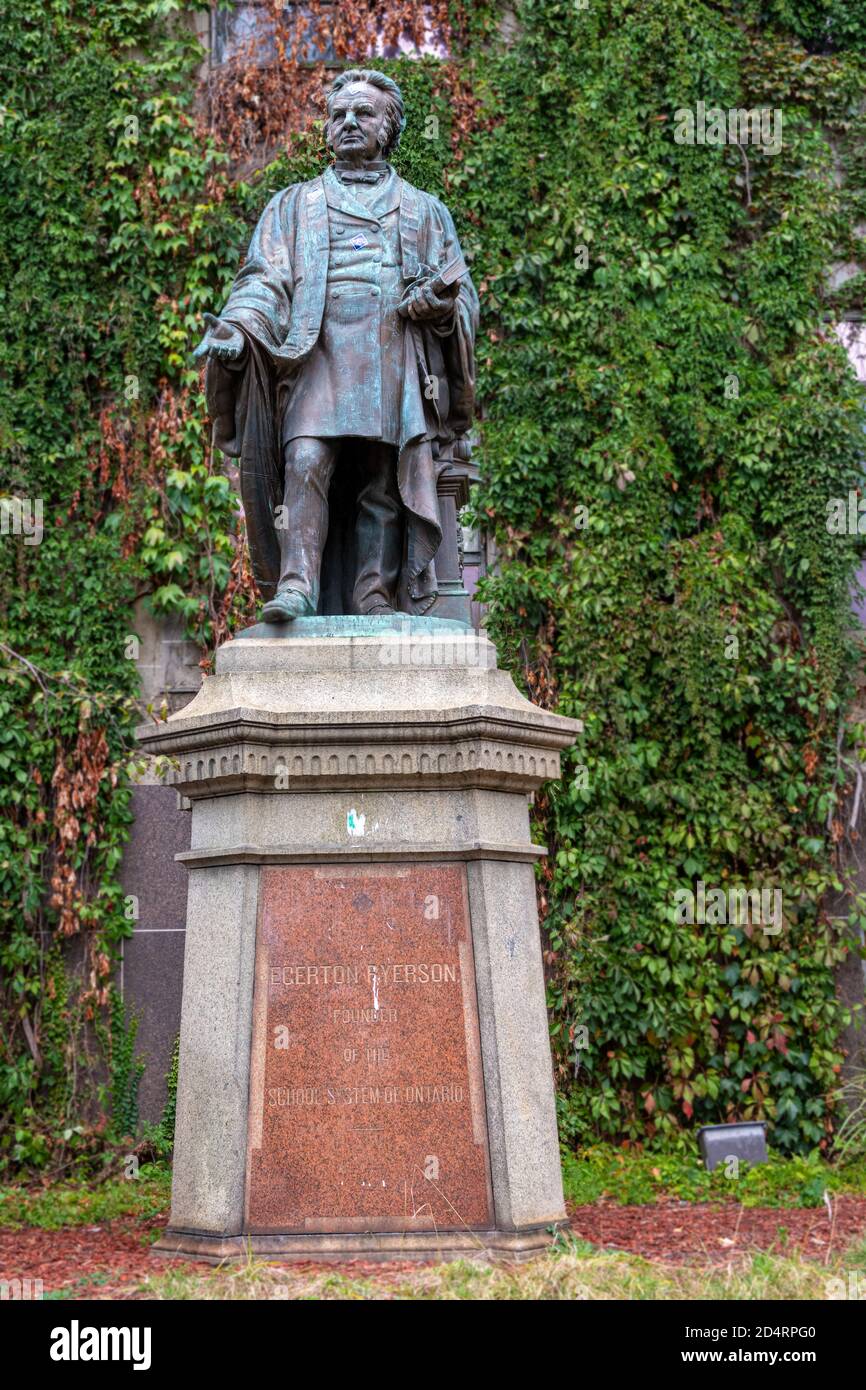 Egerton Ryerson Statue Sculpture, Toronto, Canada Stock Photo - Alamy