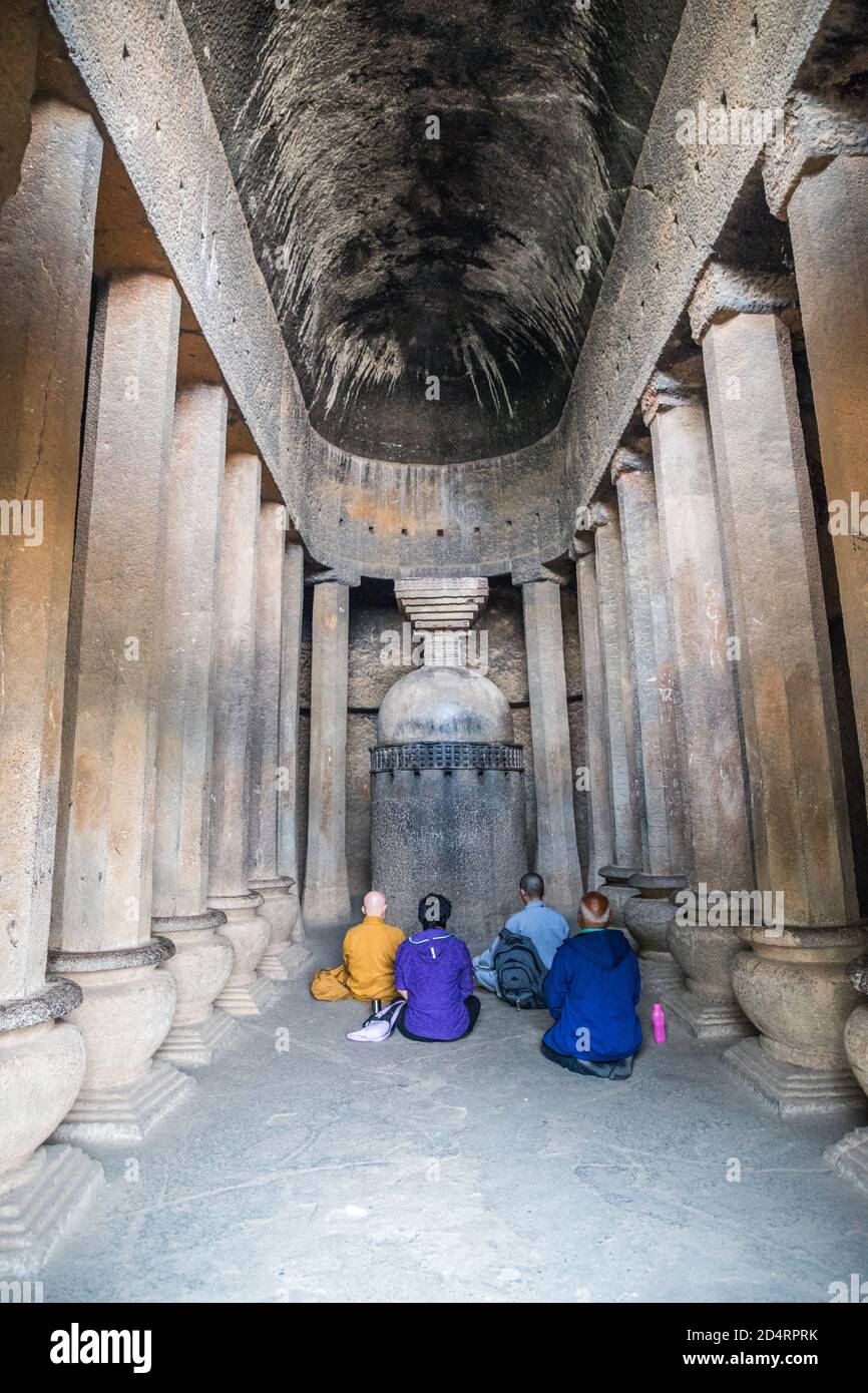 Nasik or Pandavleni Caves, a group of 24 caves (1st century BC and the ...