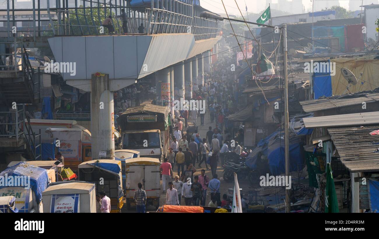 Mumbai, India - December 25, 2017: Huge Crowd in India's largest City ...