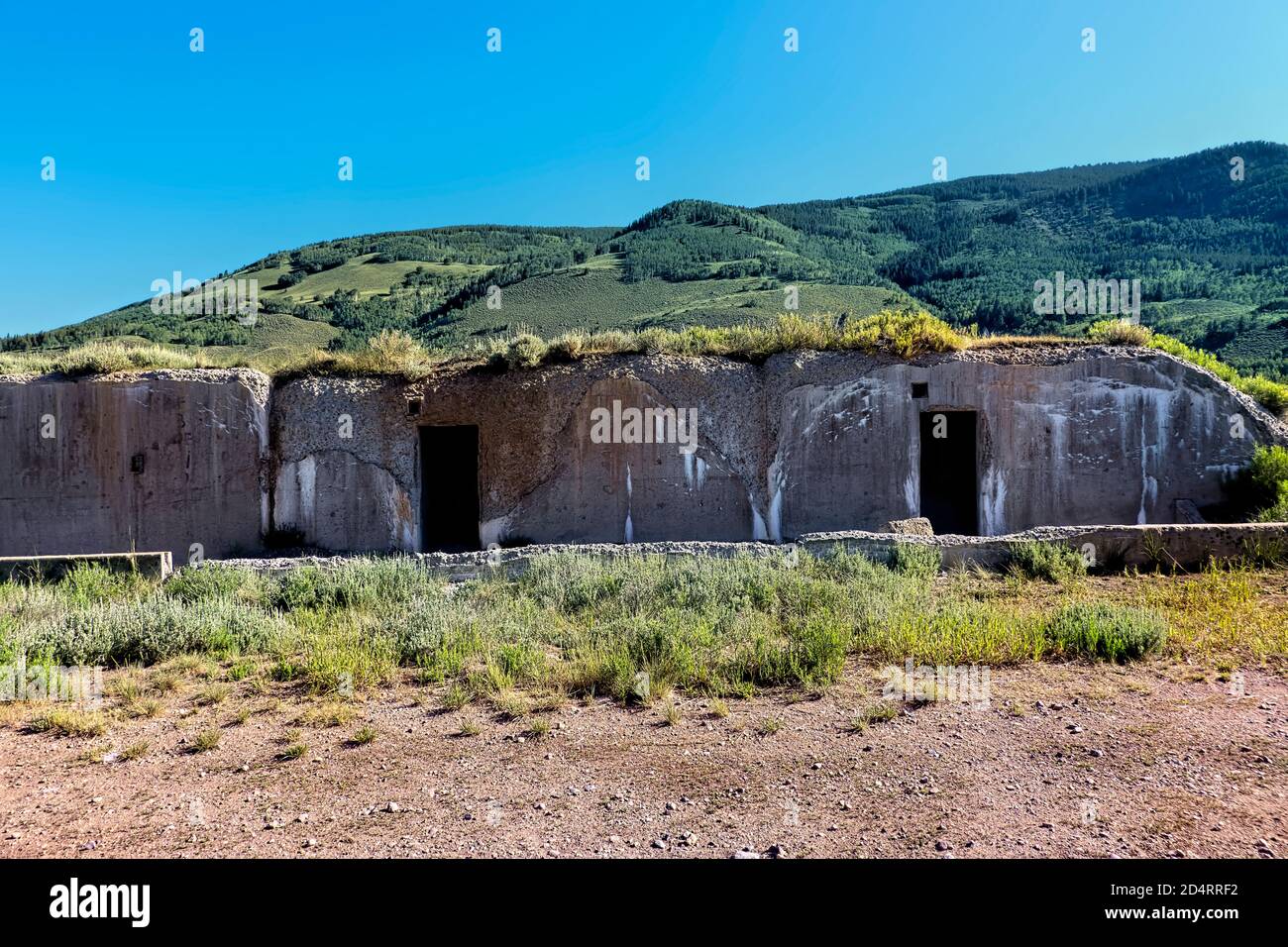 Camp Hale ammunition bunker ruins, Leadville, Colorado, USA Stock Photo ...