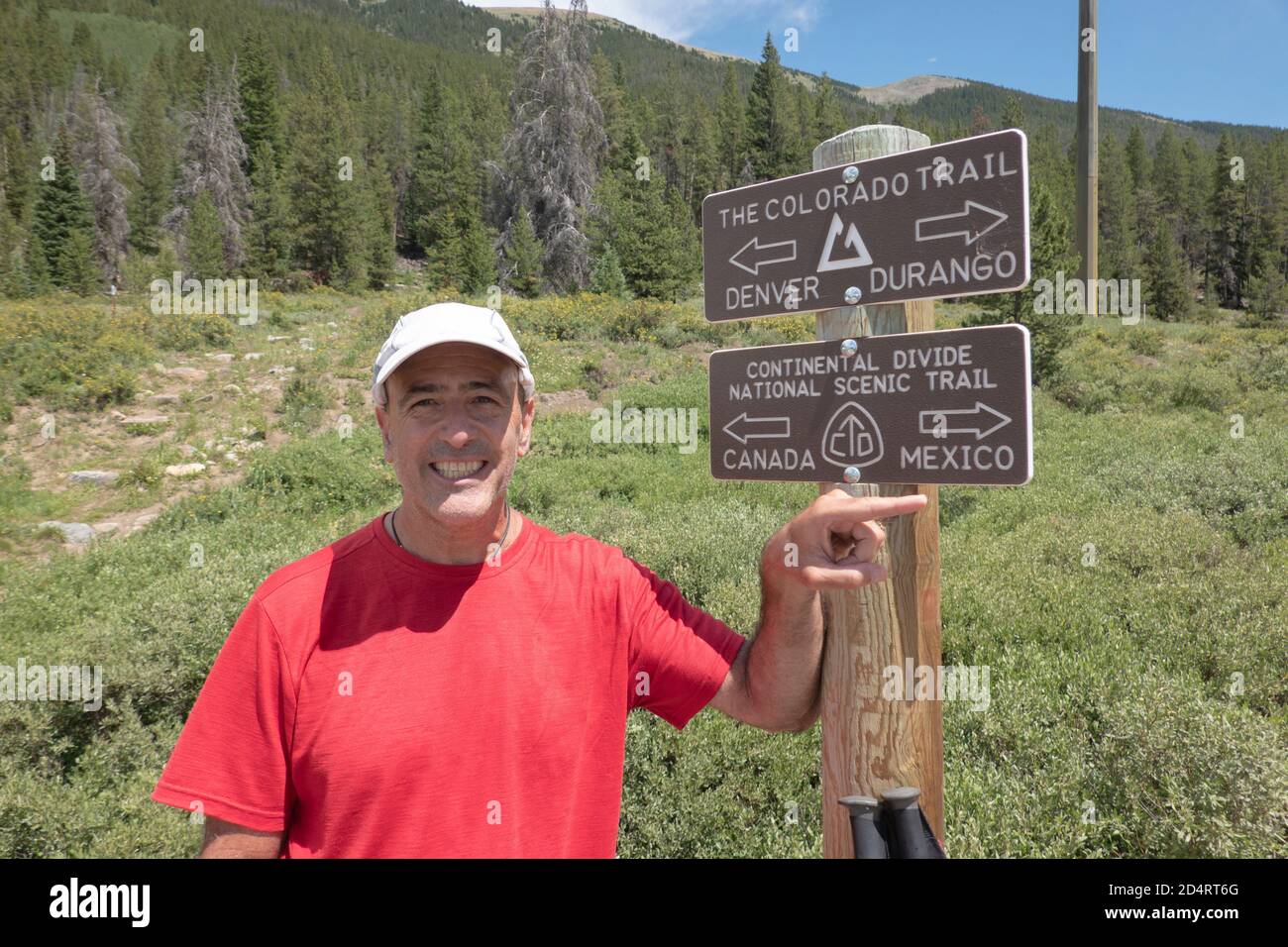 Trail sign for the long distance Colorado Trail and Continental Divide ...