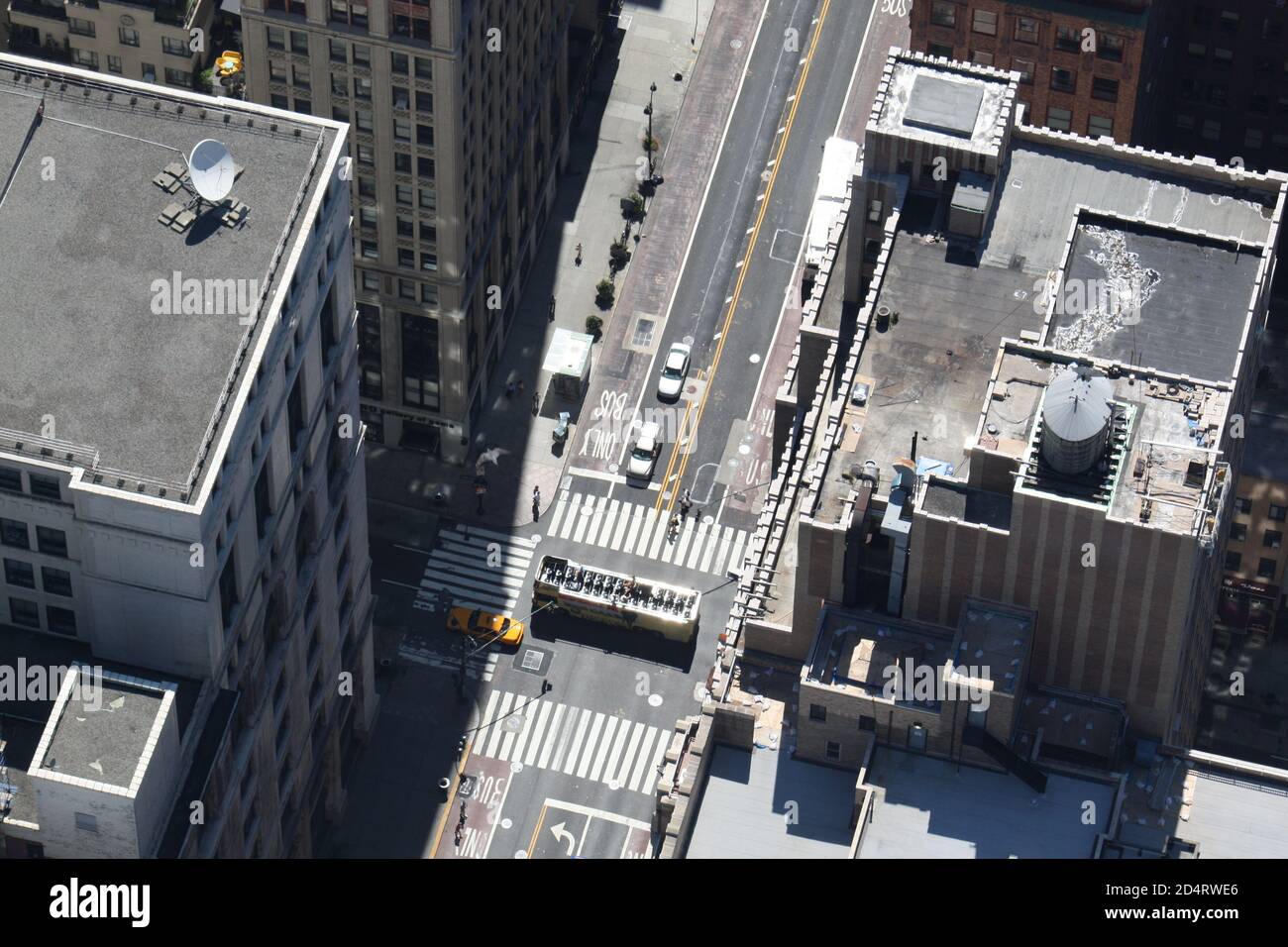 Birds eye street view, New York Stock Photo - Alamy