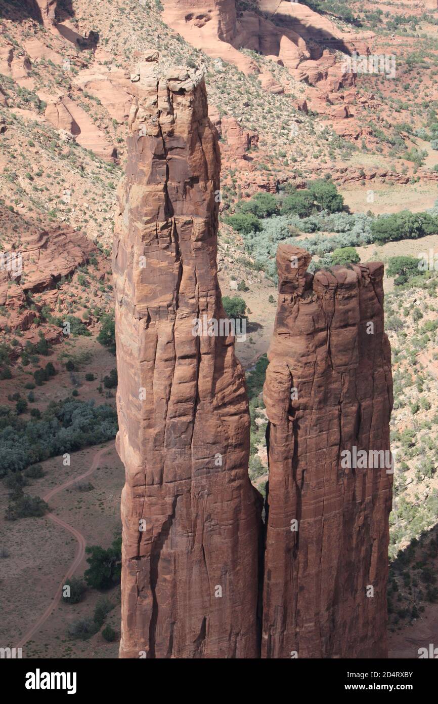 Spider Rock in the Canyon de Chelly National Monument, Arizona Stock ...