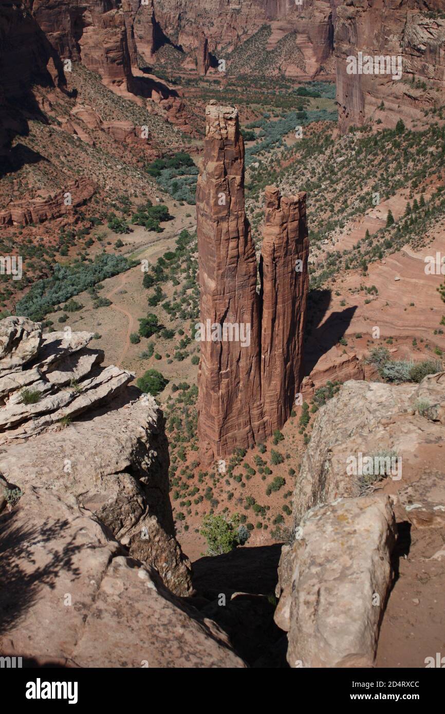 Spider Rock in the Canyon de Chelly National Monument, Arizona Stock ...