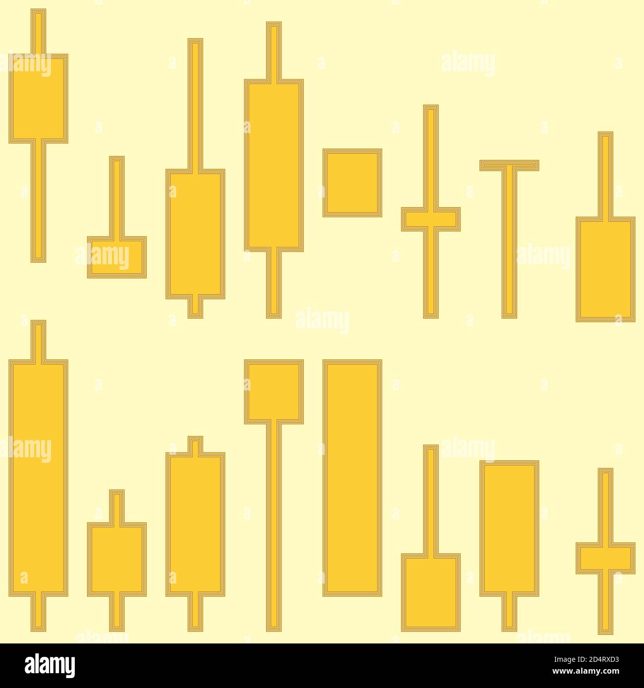 An abstract golden candlestick bar chart shapes background image Stock ...