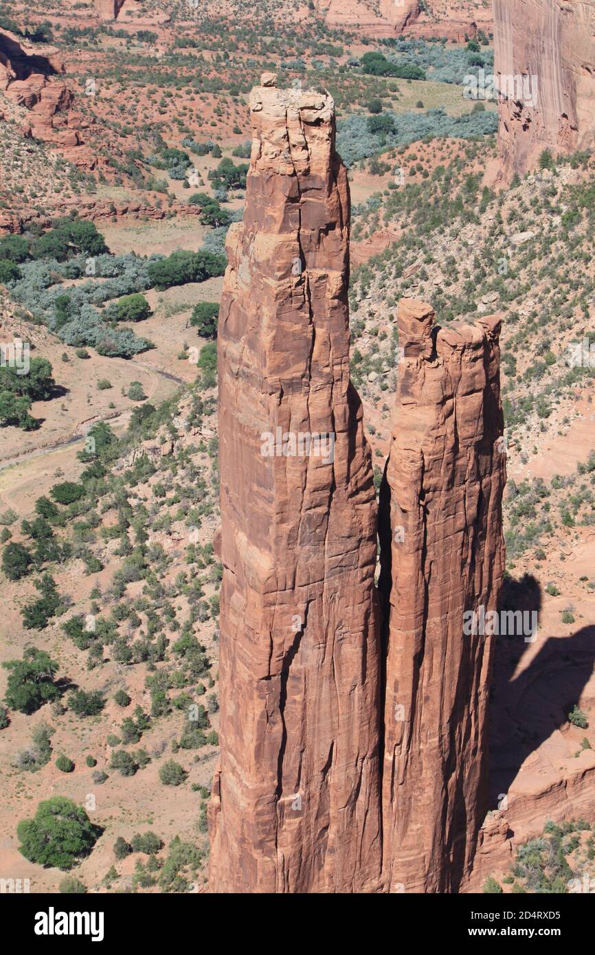 Spider Rock in the Canyon de Chelly National Monument, Arizona Stock ...