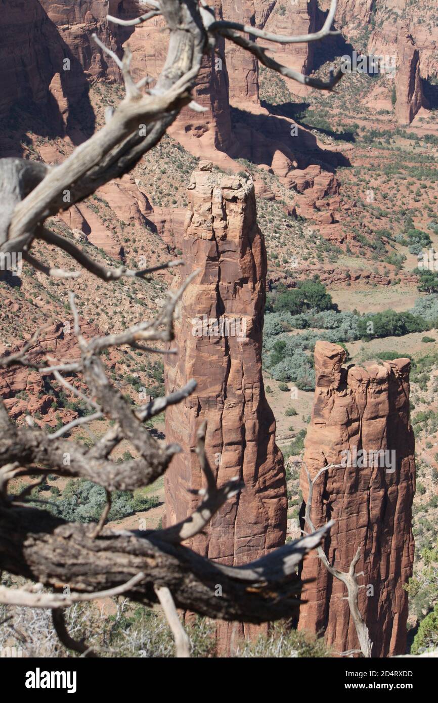 Spider Rock in the Canyon de Chelly National Monument, Arizona Stock ...