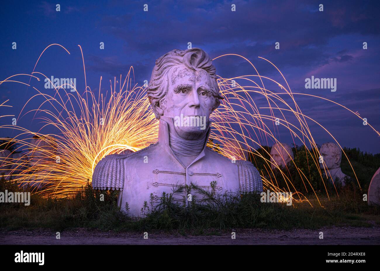 The giant Presidents' Heads are currently located in Croaker, VA and ...