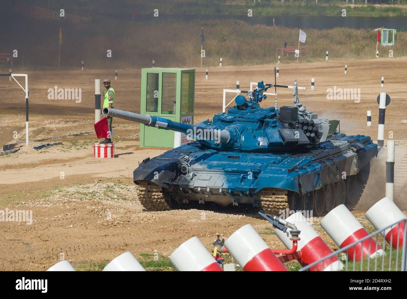 ALABINO, RUSSIA - AUGUST 25, 2020: Tank T-72B3 of the team of ...