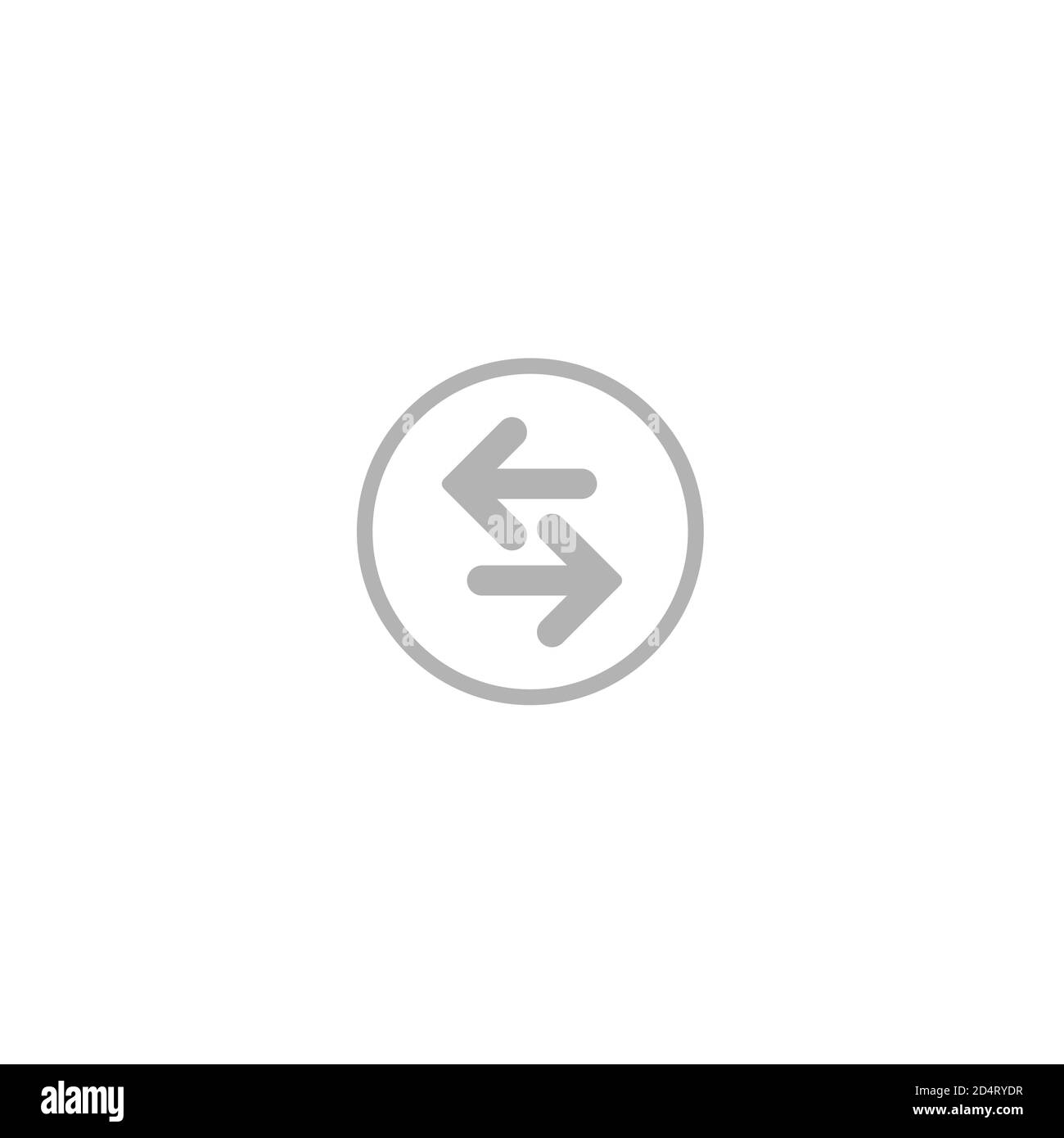 Two arrows opposite direction Black and White Stock Photos & Images - Alamy