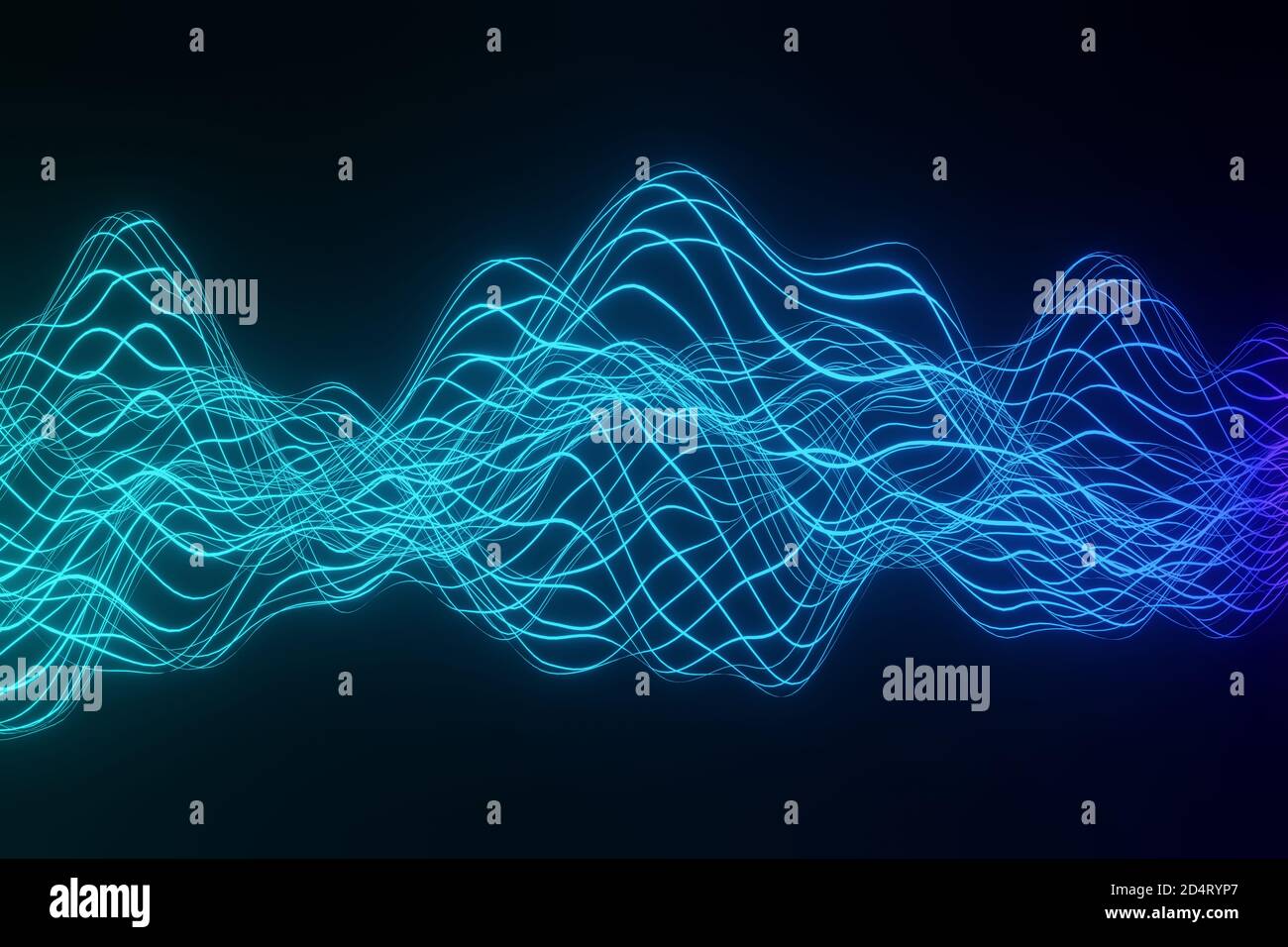 Illustration of blue sound waves on a dark background - perfect for ...
