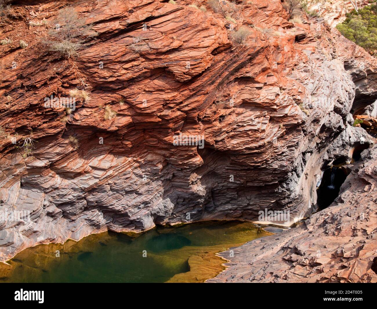 Rock pool, Hamersley Gorge, Karijini National Park, Western Australia ...