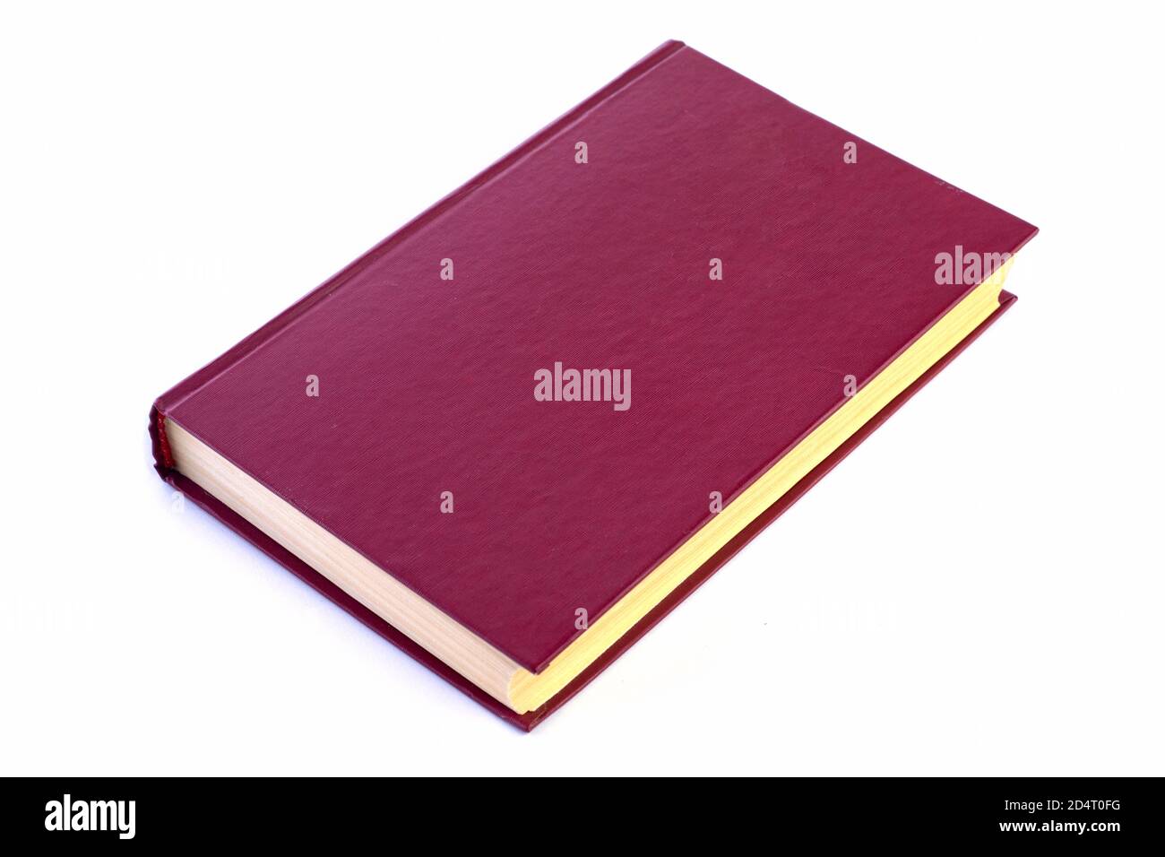one closed book isolated on white background top view Stock Photo - Alamy