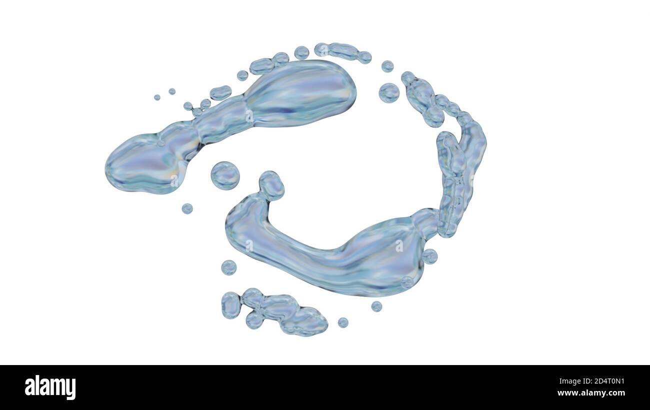 White water drops an white background. 3D rendering Stock Photo - Alamy