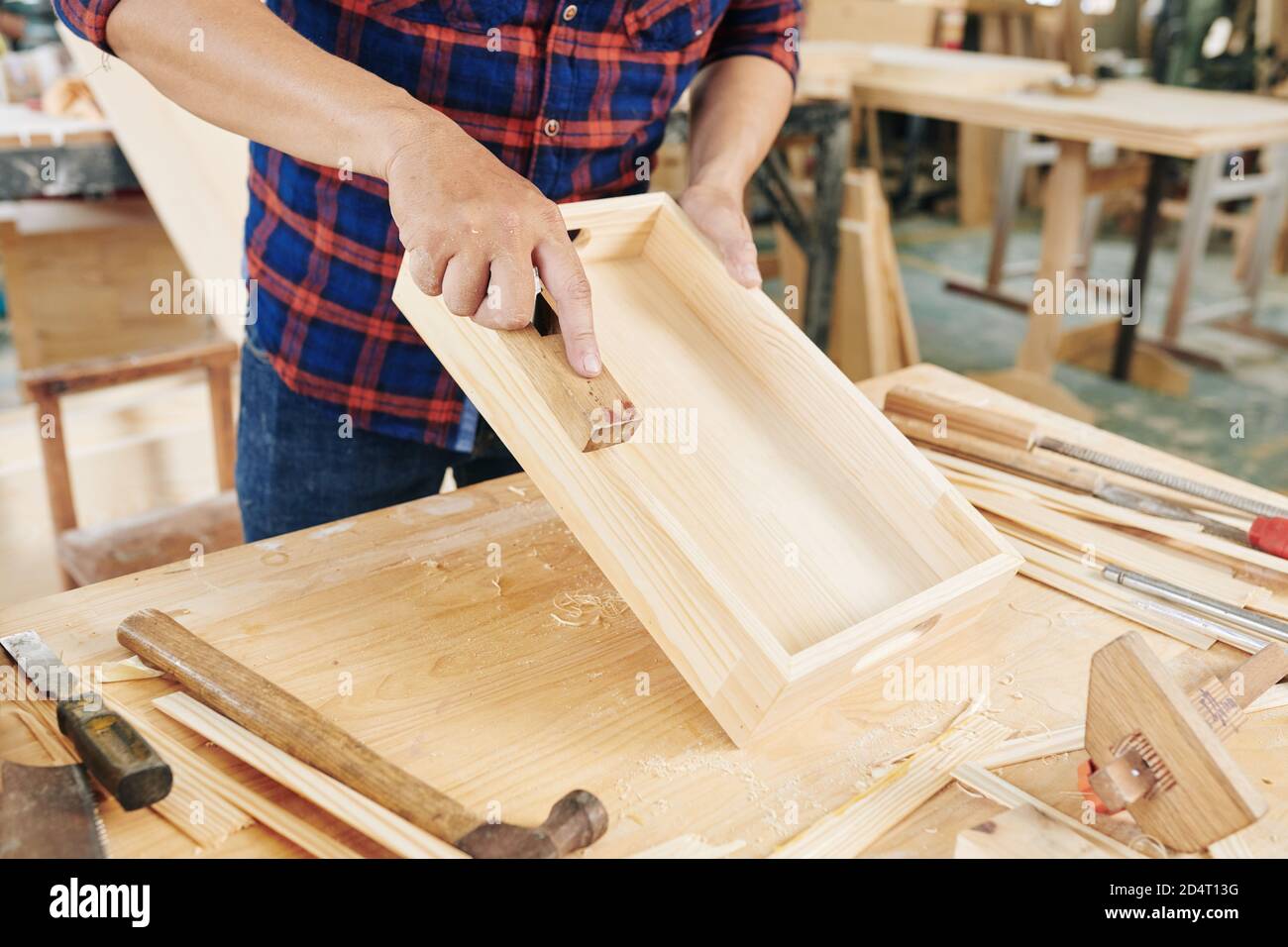 Making wooden crate Stock Photo - Alamy