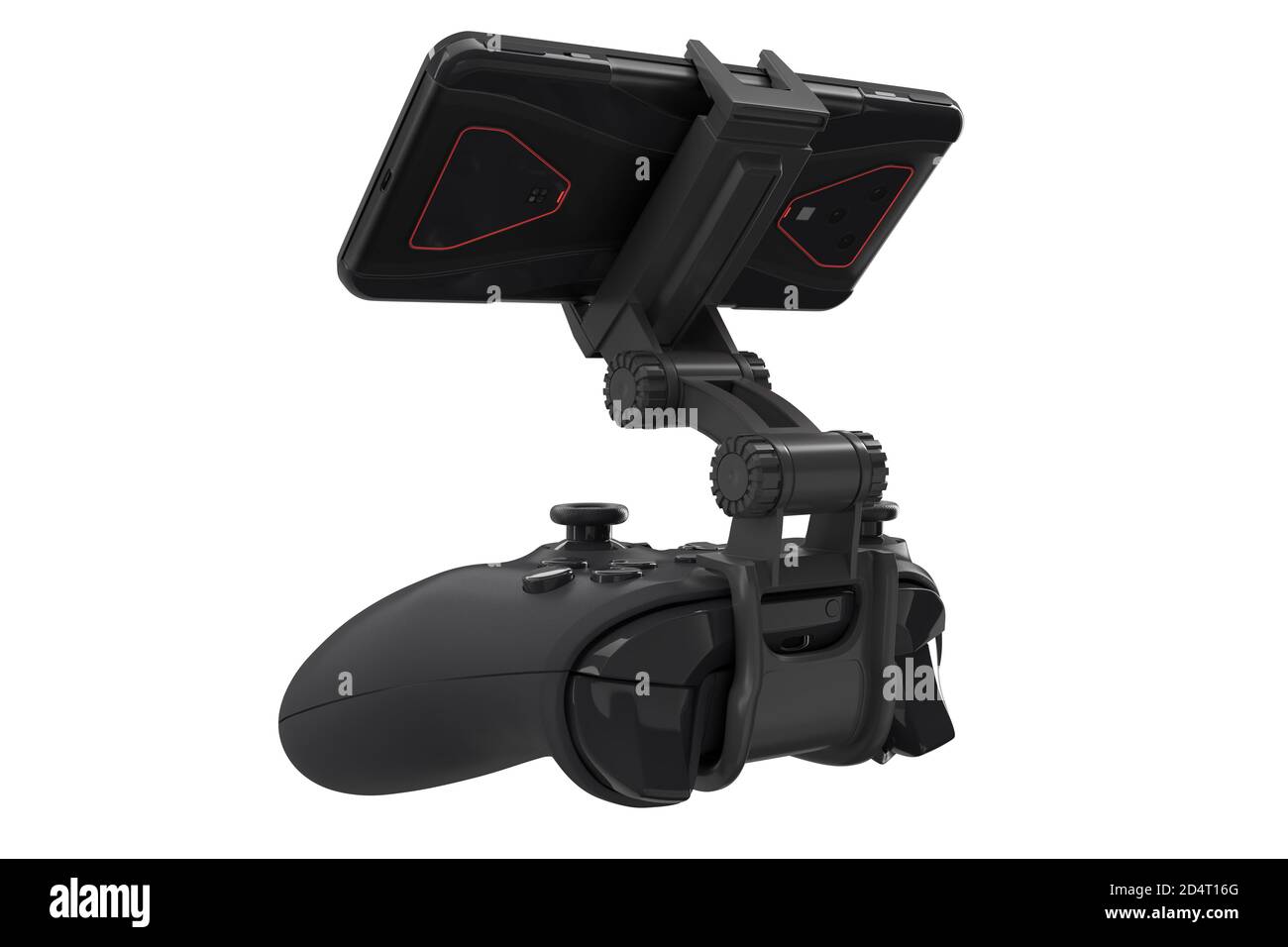 Realistic joystick for playing games on a mobile phone isolated on ...