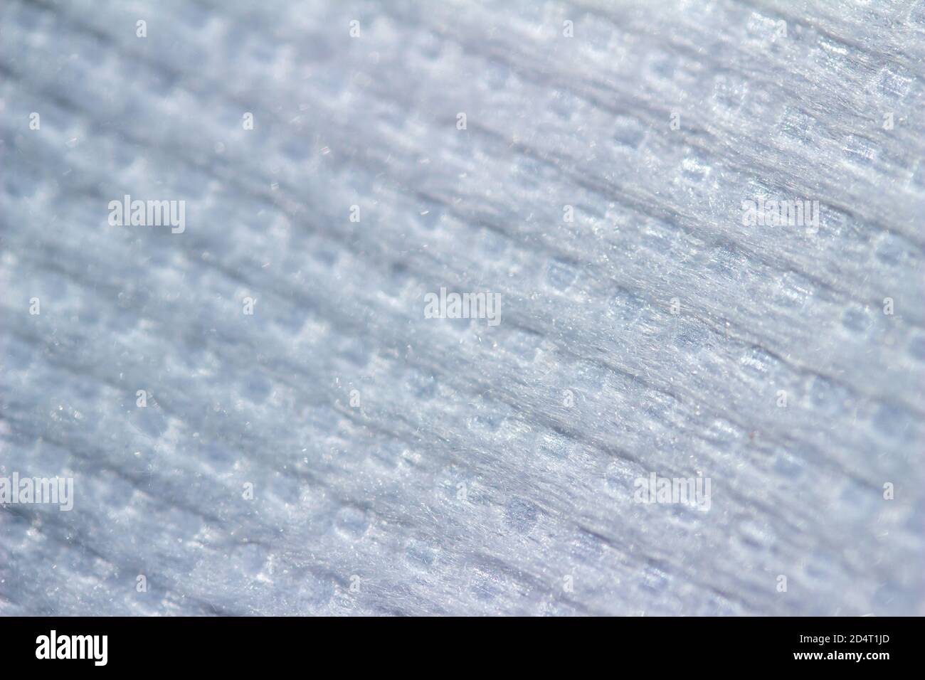 Macro full frame texture background of a pressed medical cotton fabric ...