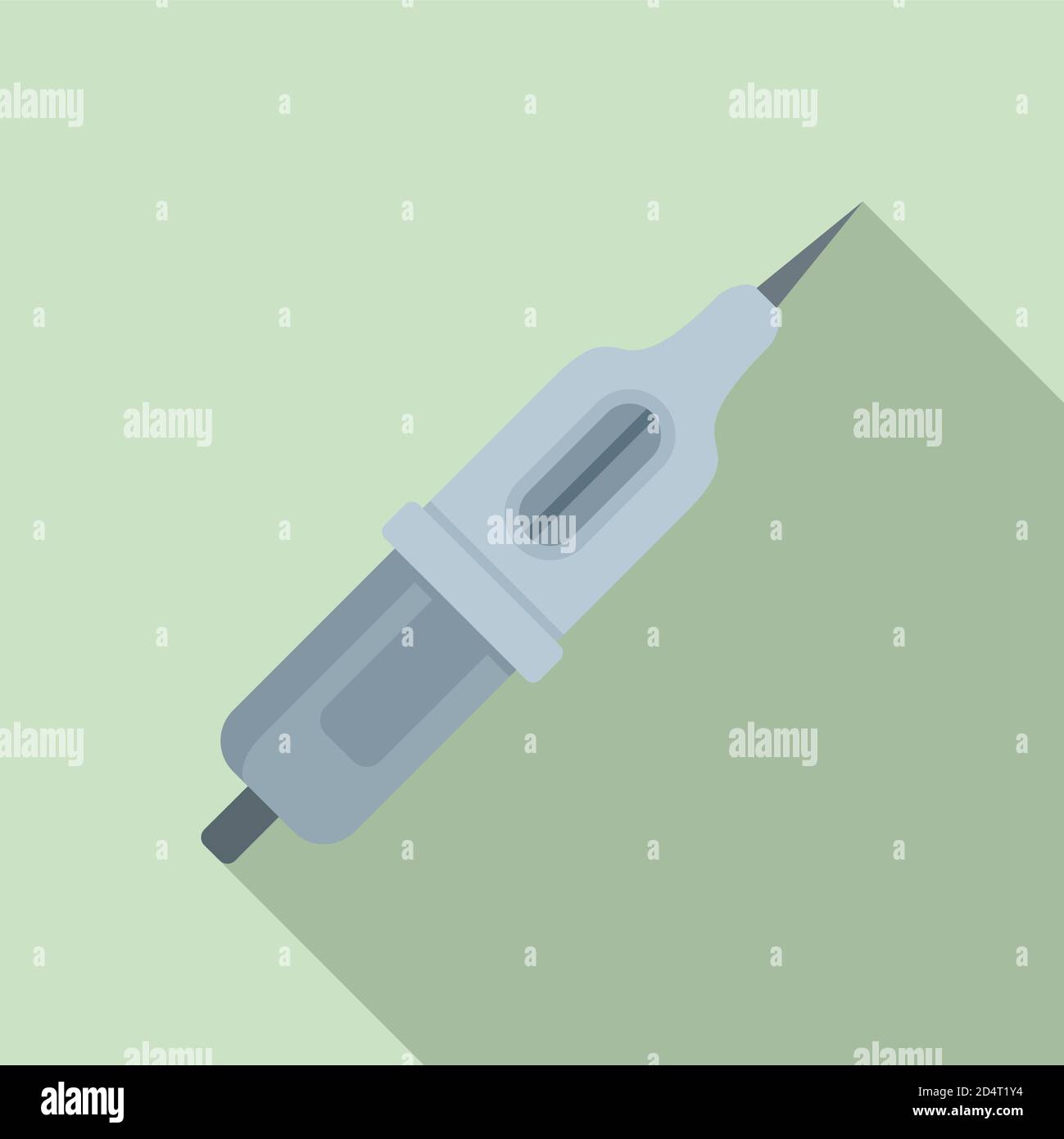 Tattoo modern needle icon. Flat illustration of tattoo modern needle ...