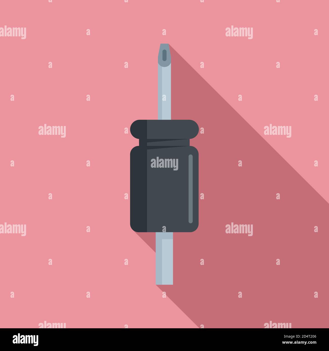 Tattoo studio needle icon. Flat illustration of tattoo studio needle ...