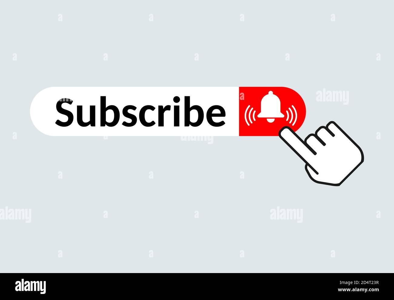 Subscribe web button, social media icon vector illustration, internet website symbol, isolated ...