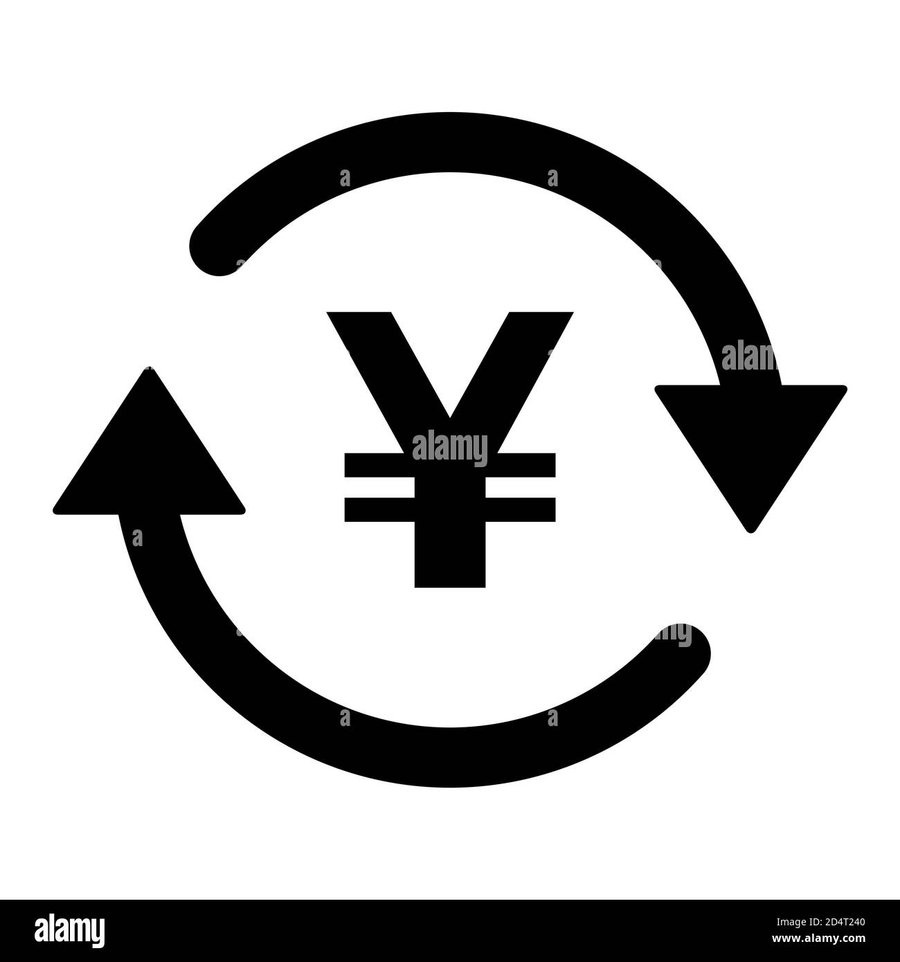 Yuan money icon, china graphic pay business sign, market economy vector ...