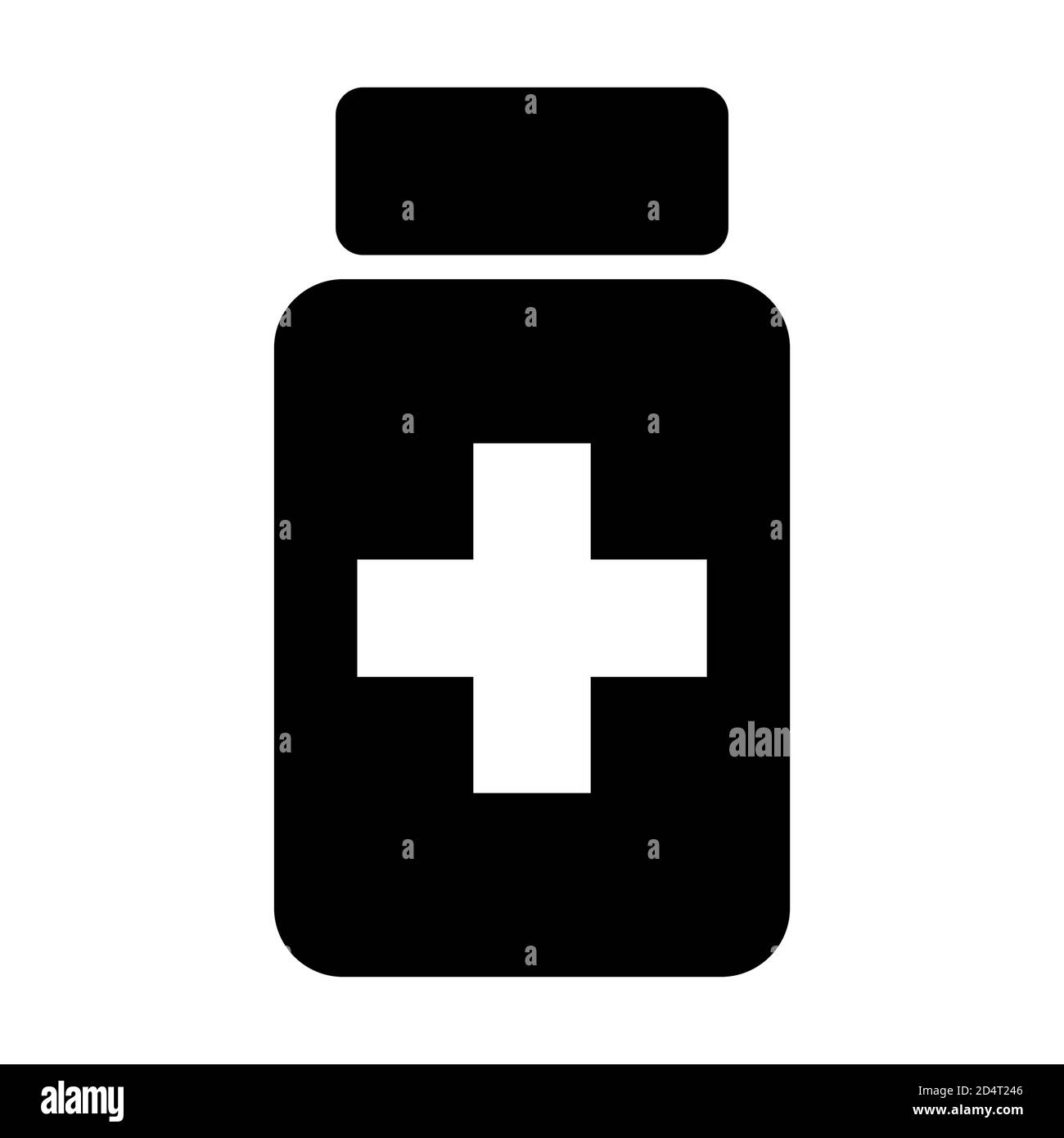 Medicine pill flat capsule icon. Vector sign isolated on white ...