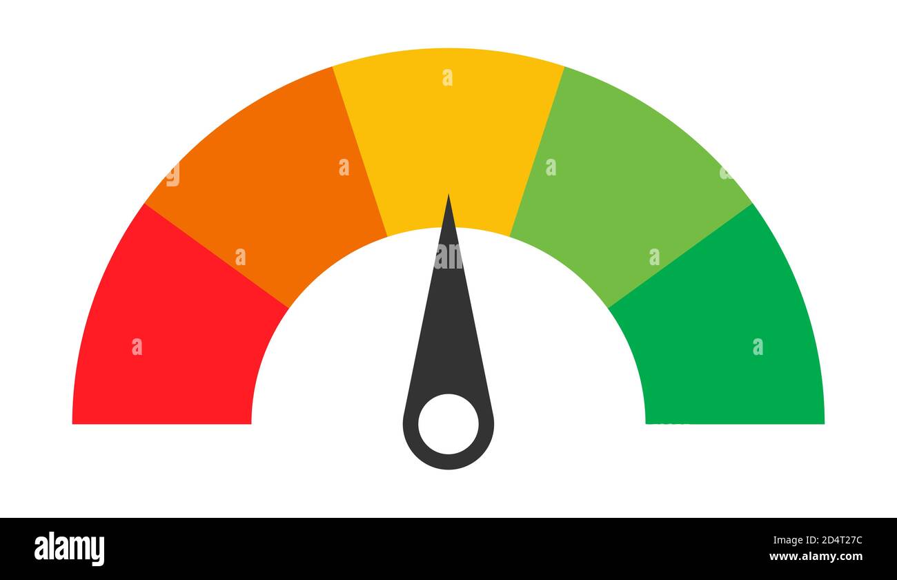Customer icon emotions satisfaction meter with different symbol on ...