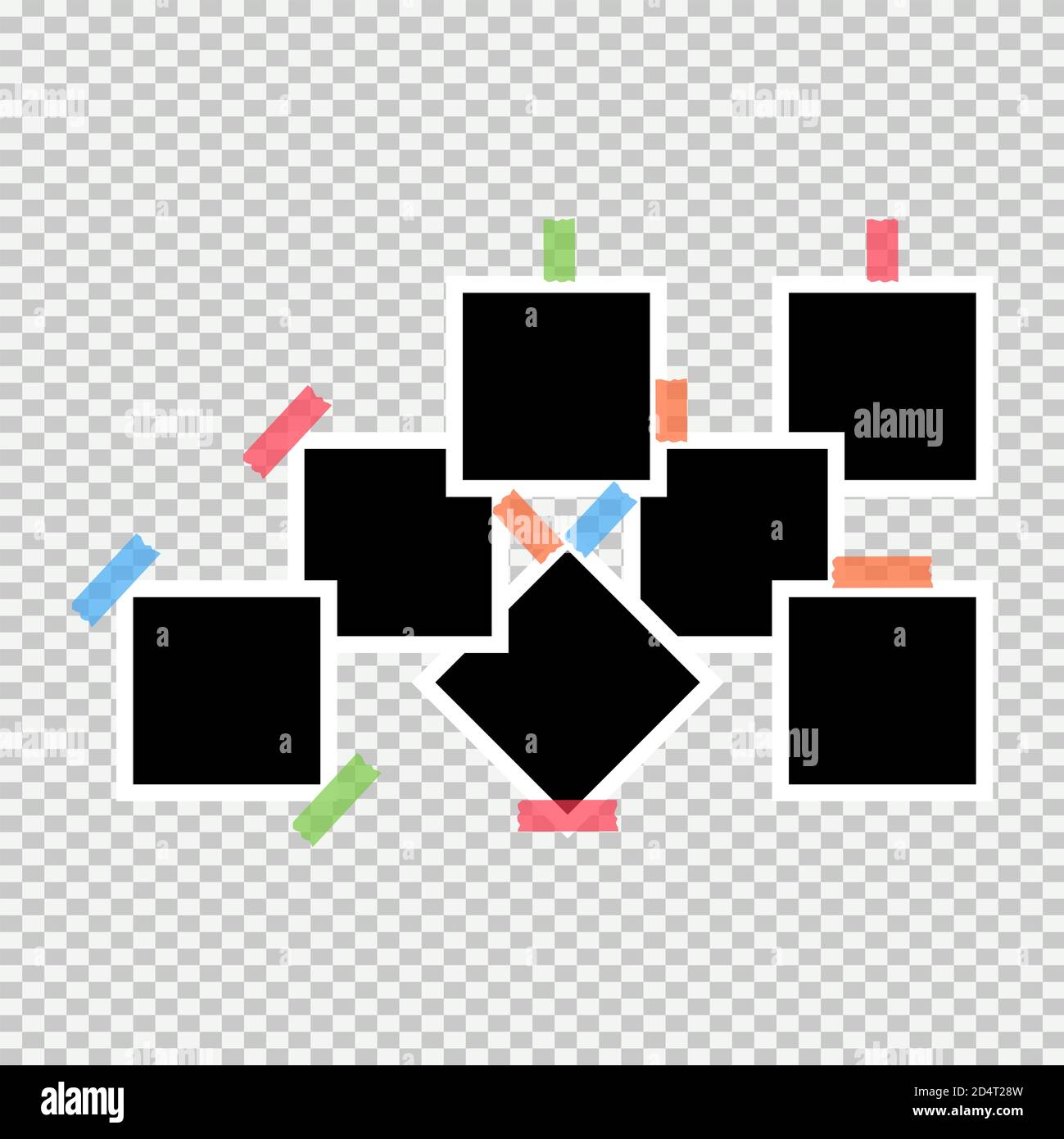 Blank instant photo red Stock Vector Images - Alamy