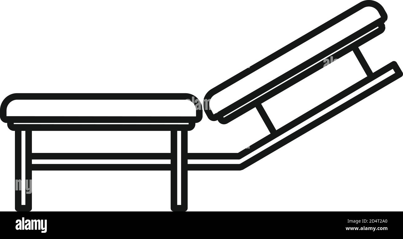 Tattoo studio client bed icon. Outline tattoo studio client bed vector ...