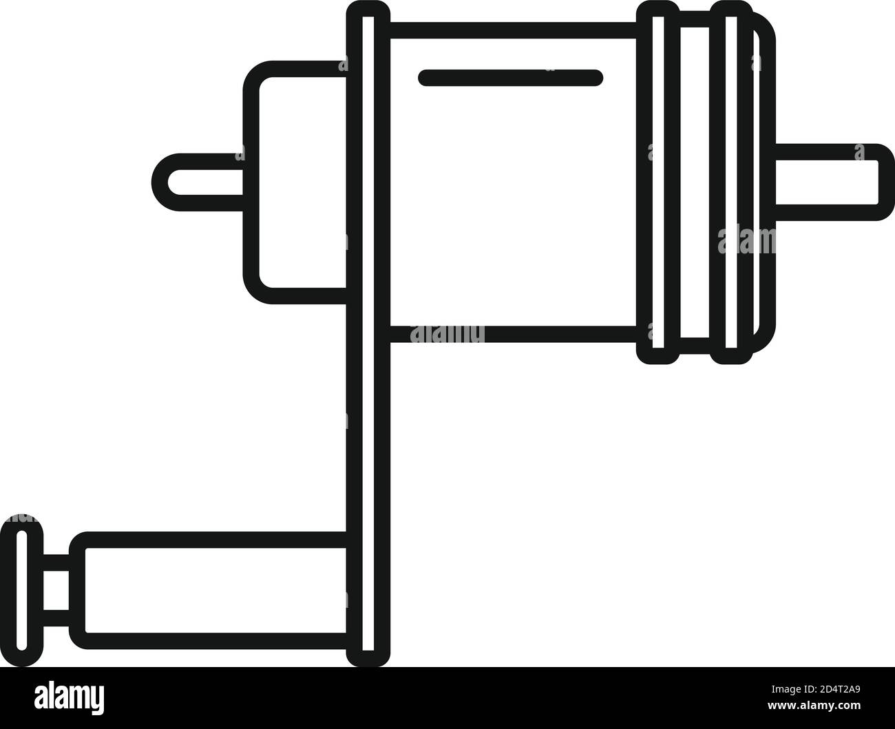 Tattoo machine handle icon. Outline tattoo machine handle vector icon ...